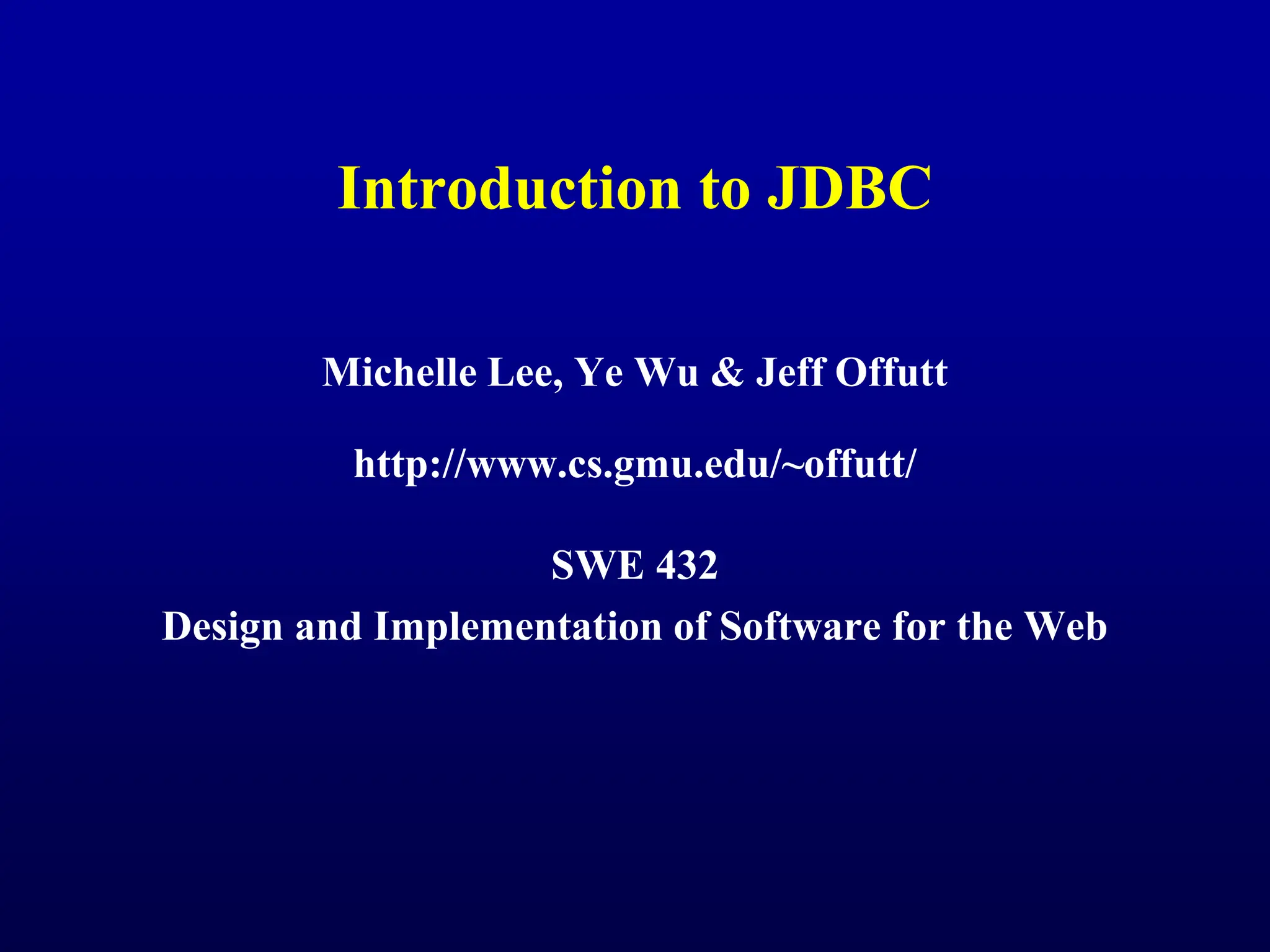 JDBC.ppt database connectivity in java ppt | PPT JDBC.ppt database connectivity in java ppt | PPT