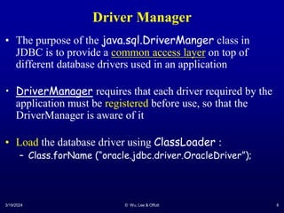 JDBC.ppt database connectivity in java ppt | PPT