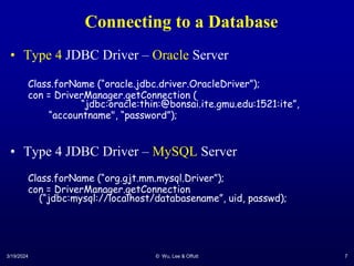 JDBC.ppt database connectivity in java ppt | PPT