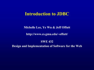 JDBC.ppt database connectivity in java ppt | PPT