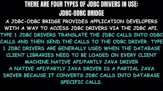 java data base connectivity (JDBC) presentation | PPTX | Databases ...