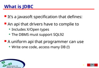 JDBC DriversPros and Cons of Each Driver | PPT