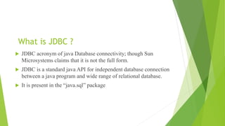 Jdbc | PPTX