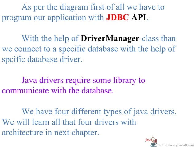 Jdbc architecture and driver types ppt | PPS