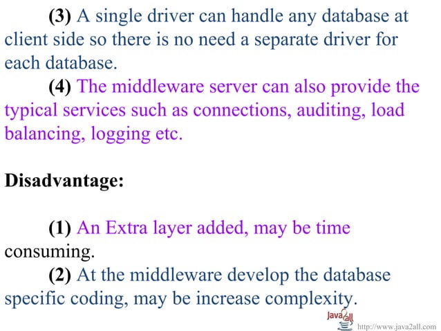 Jdbc architecture and driver types ppt | PPS