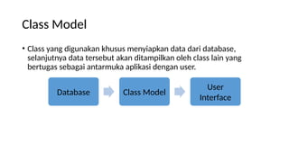 koneksi jdbc dan penjelasan konsep class model | PPTX