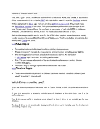 Jdbc driver types | PDF