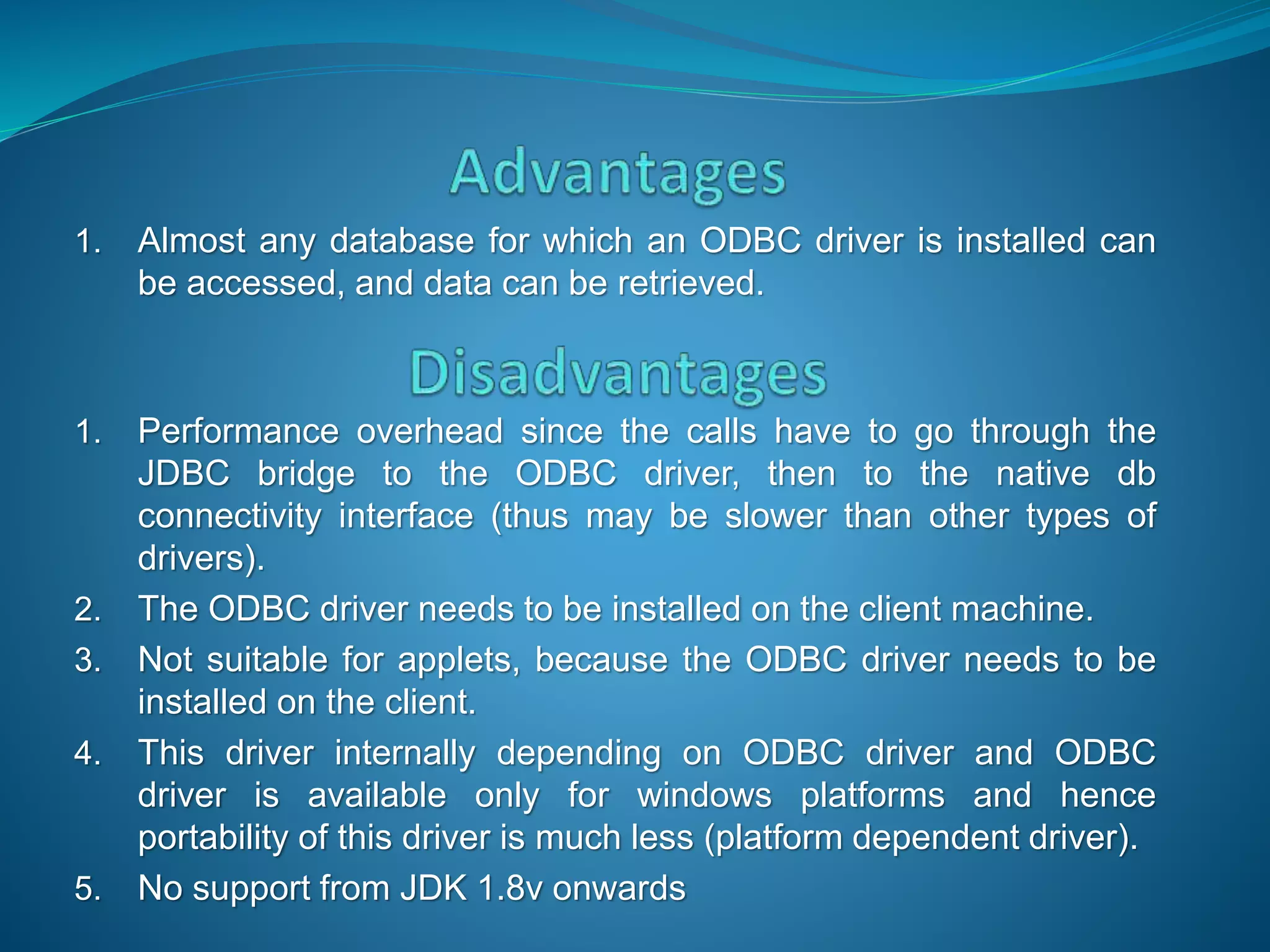 JDBC Driver Types | PPTX