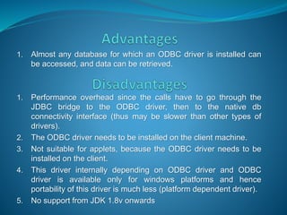 JDBC Driver Types | PPTX