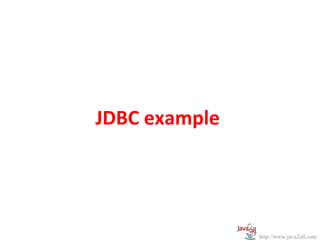 Jdbc example program with access and MySql | PPT