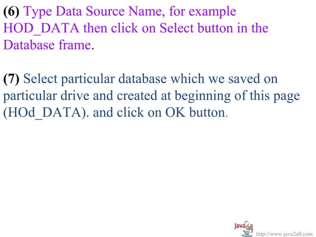 Jdbc Example Program With Access And Mysql