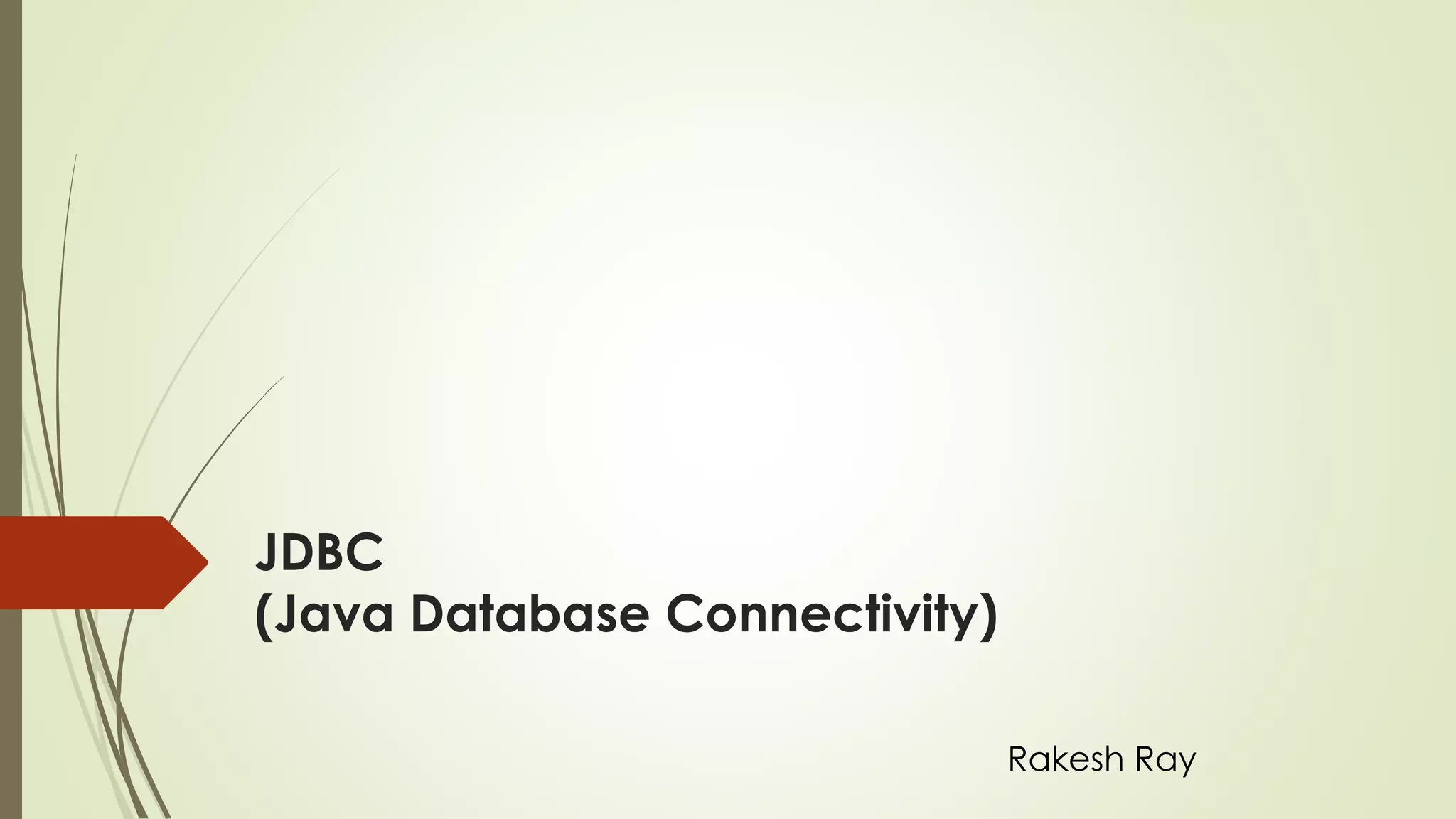 Jdbc Introduction Ppt