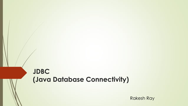 Jdbc introduction | PPT