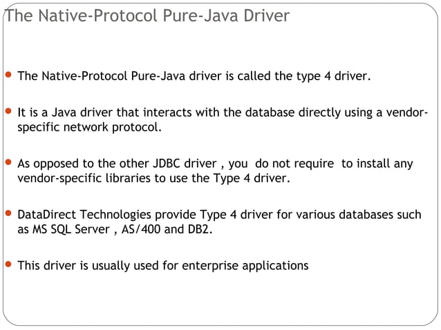 Jdbc ppt | PPT | Databases | Computer Software and Applications