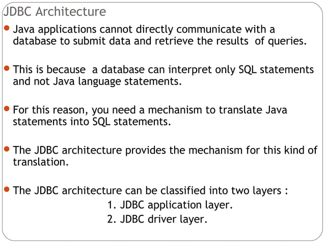 Jdbc ppt | PPT | Databases | Computer Software and Applications