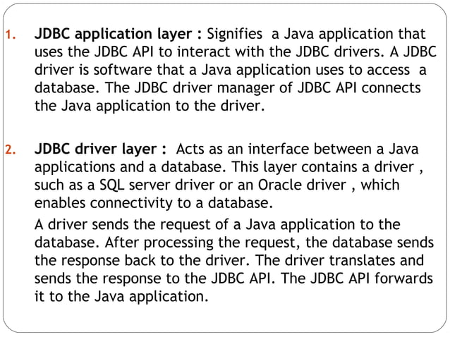 Jdbc ppt | PPT | Databases | Computer Software and Applications