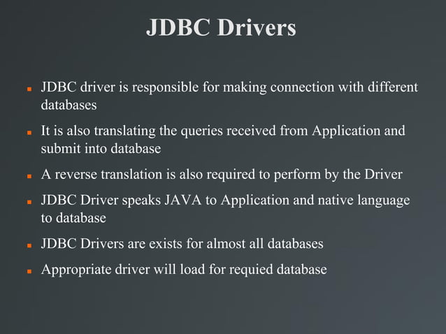 JDBC Presentation with JAVA code Examples.pdf
