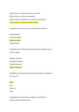 JDBC Questions with ans.pdf