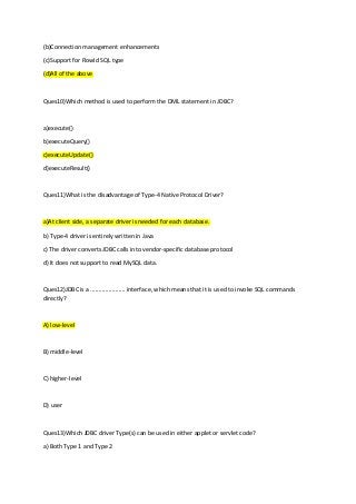 JDBC Questions with ans.pdf