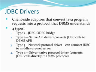 Jdbc ppt | PPT | Databases | Computer Software and Applications