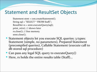 Jdbc ppt | PPT | Databases | Computer Software and Applications