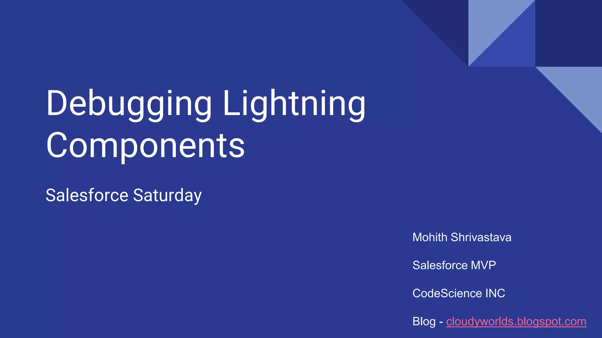 Debugging lightning components | PPT