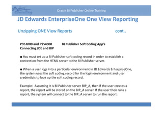 An Introduction on BI Publisher & JD Edwards Integration | PDF