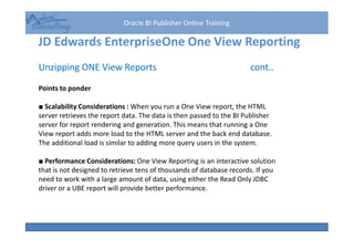 An Introduction on BI Publisher & JD Edwards Integration | PDF