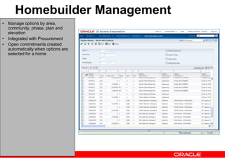 JD Edwards EnterpriseOne Homebuilder Management | PDF