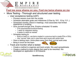 Jd edwards upgrade roundtable at innovate15 empire merchants case study ...