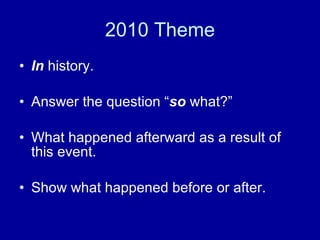 National History Day in Delaware Judges Orientation | PPT