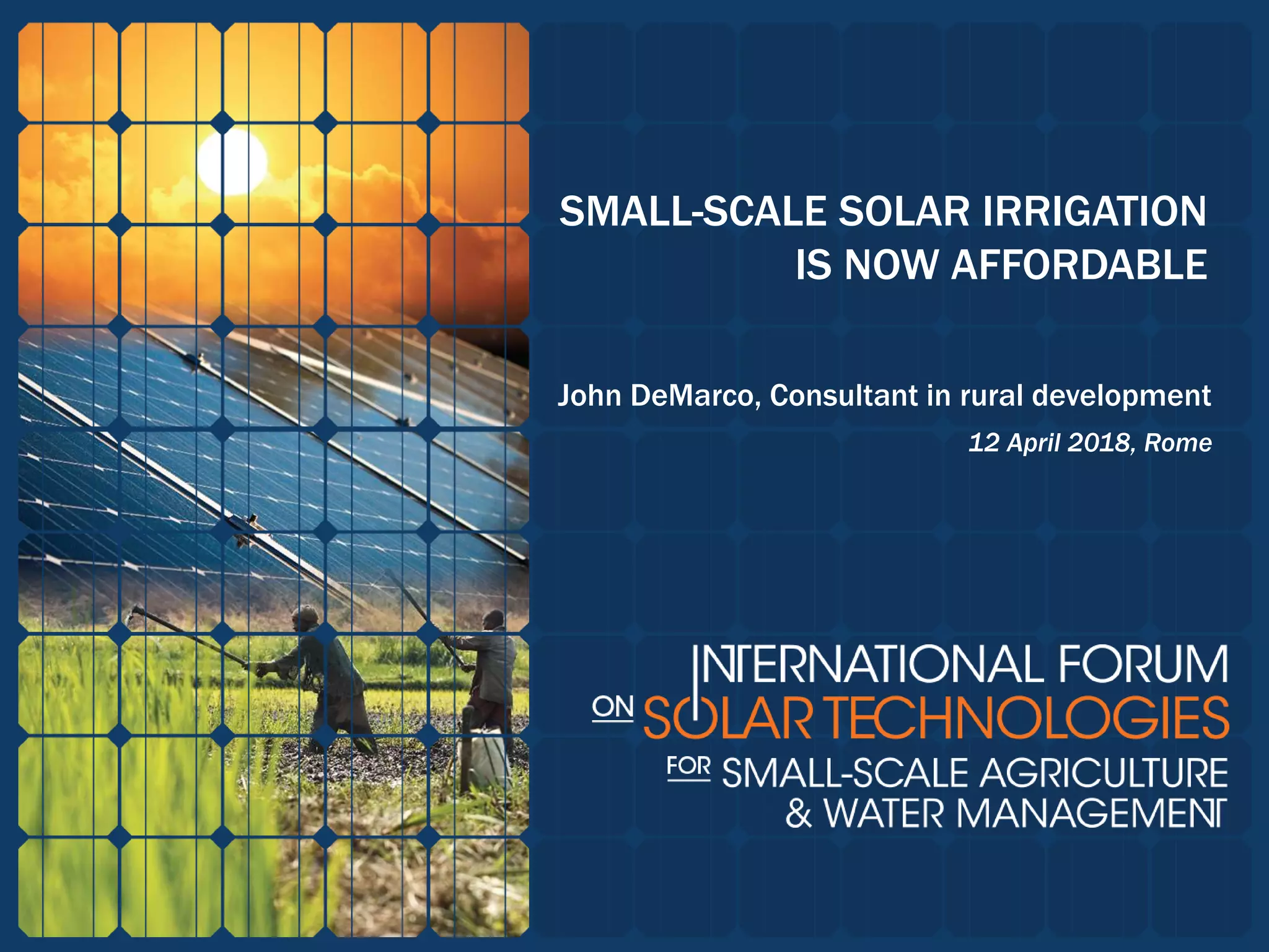Small-scale Solar Irrigation Is Now Affordable | PDF