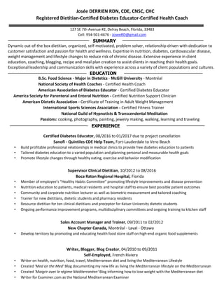 Josee Derrien Resume | PDF