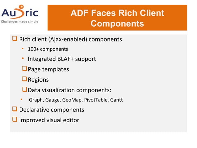J Developer Oracle Adf Introduction Ppt