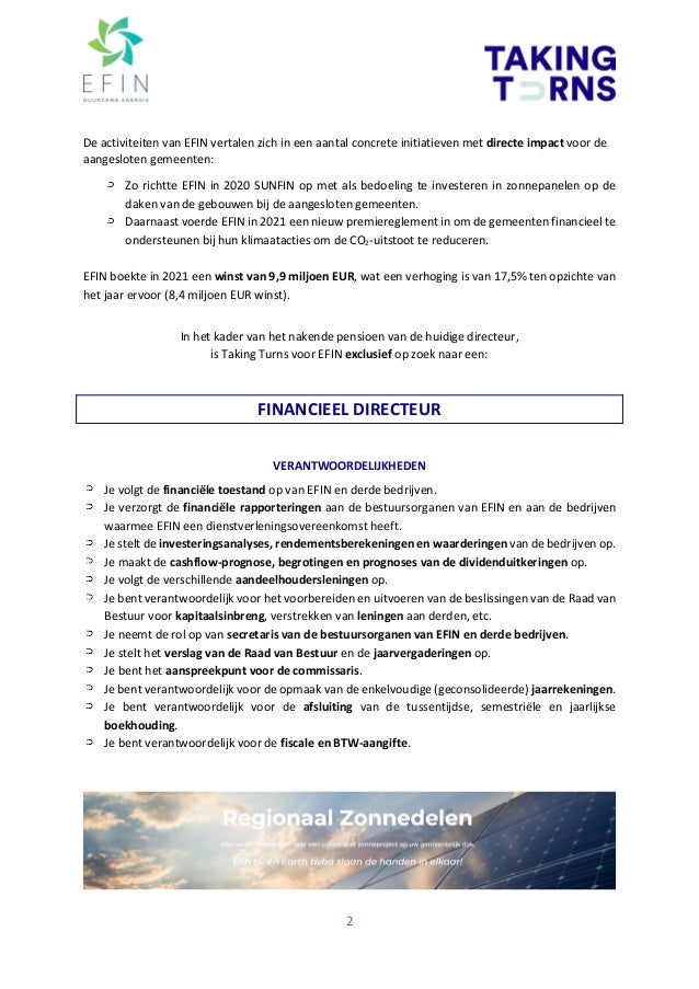 JD Financieel Directeur Efin - Taking Turns | PDF | Power and Energy ...