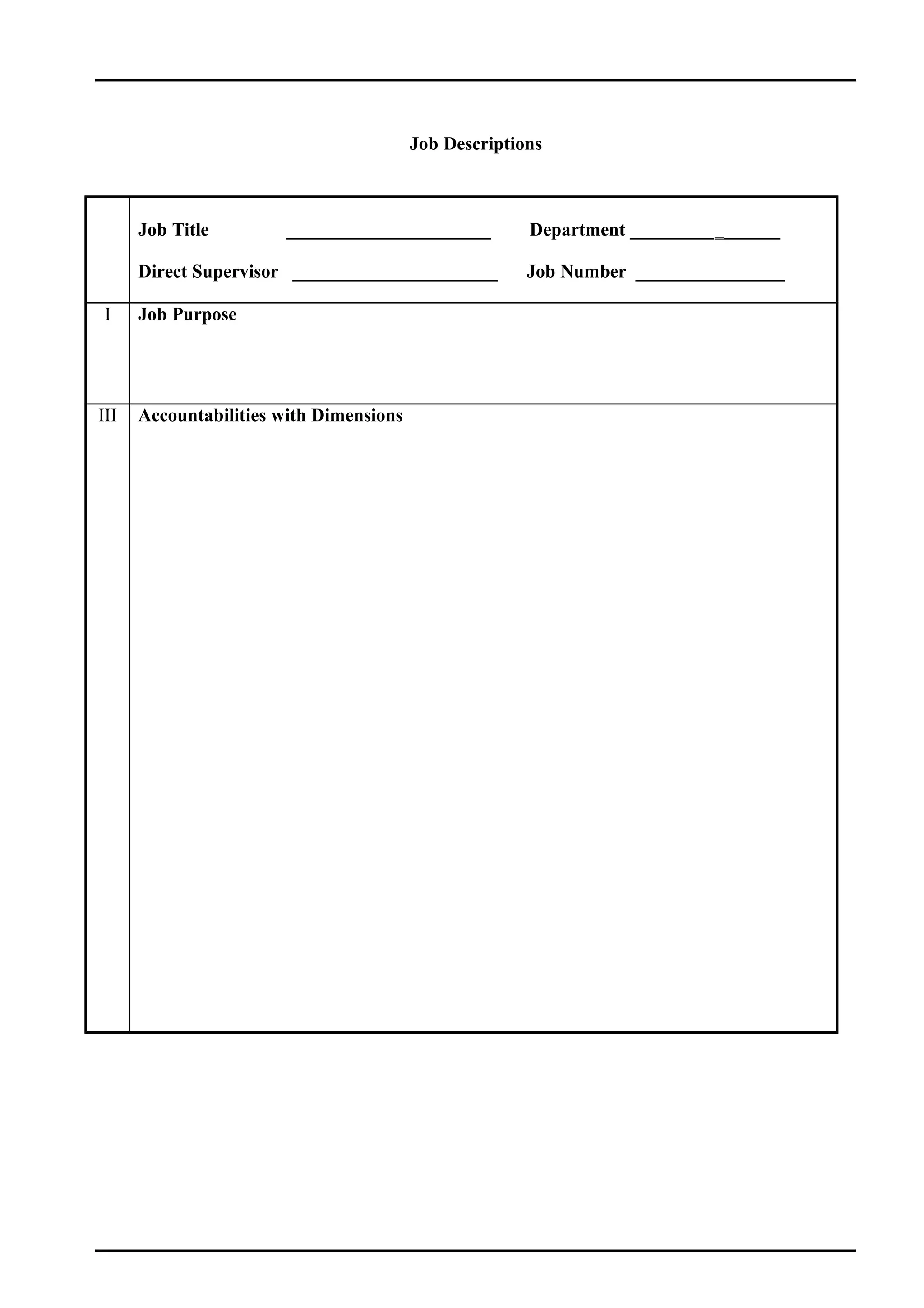 Jd form | DOC | Resume Writing and Advice | Job Search