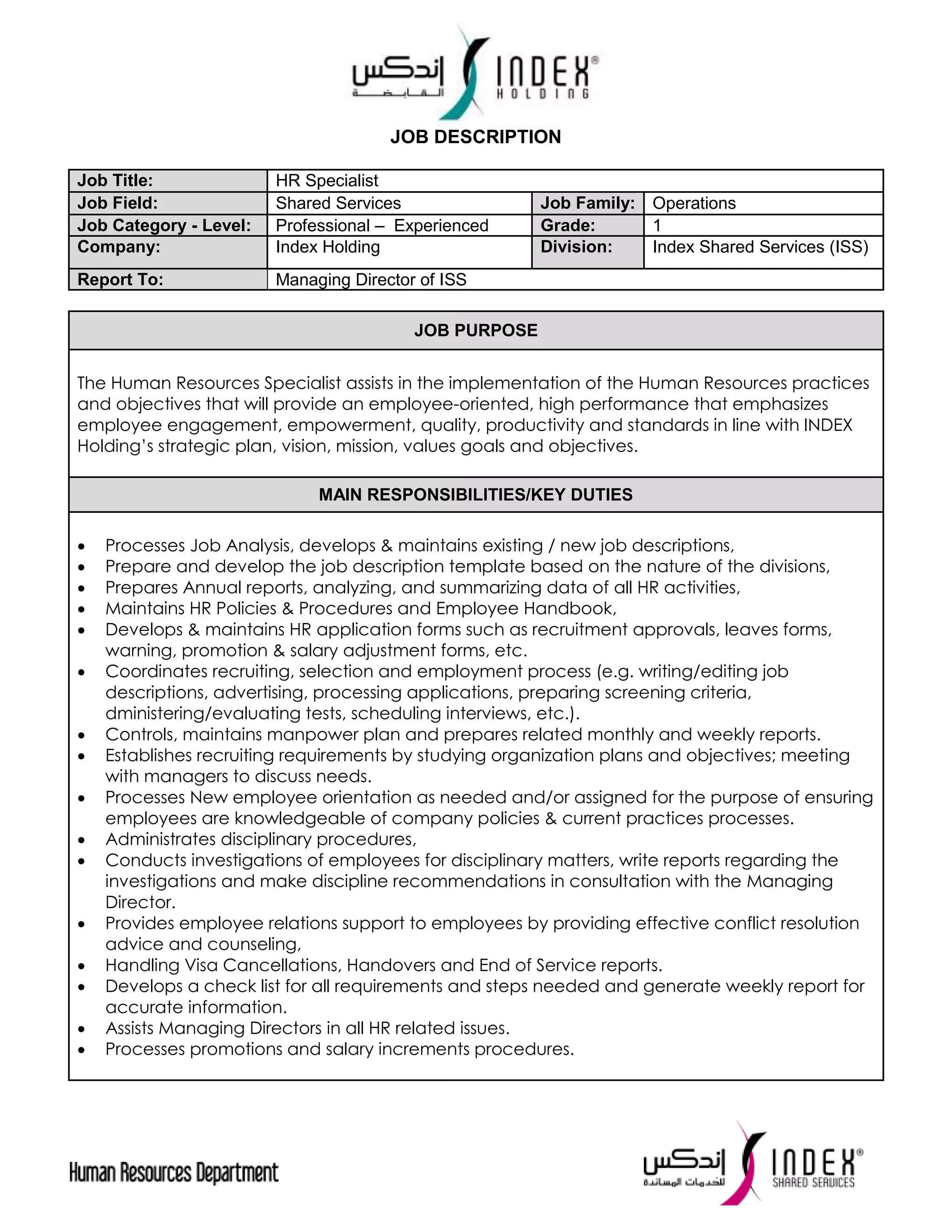 Jd hr specialist | DOC