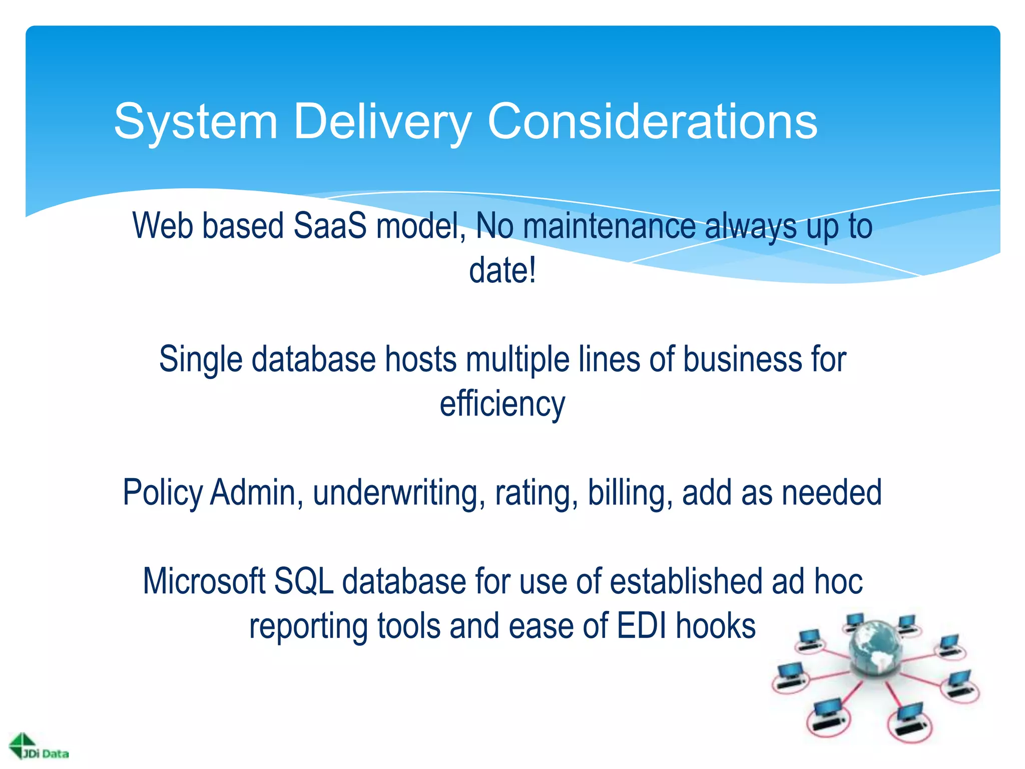 JDi Data Claims Management & Policy Administration System Overview | PPTX