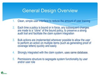 JDi Data Claims Management & Policy Administration System Overview | PPTX