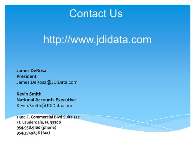 JDi Data Claims Management & Policy Administration System Overview | PPTX