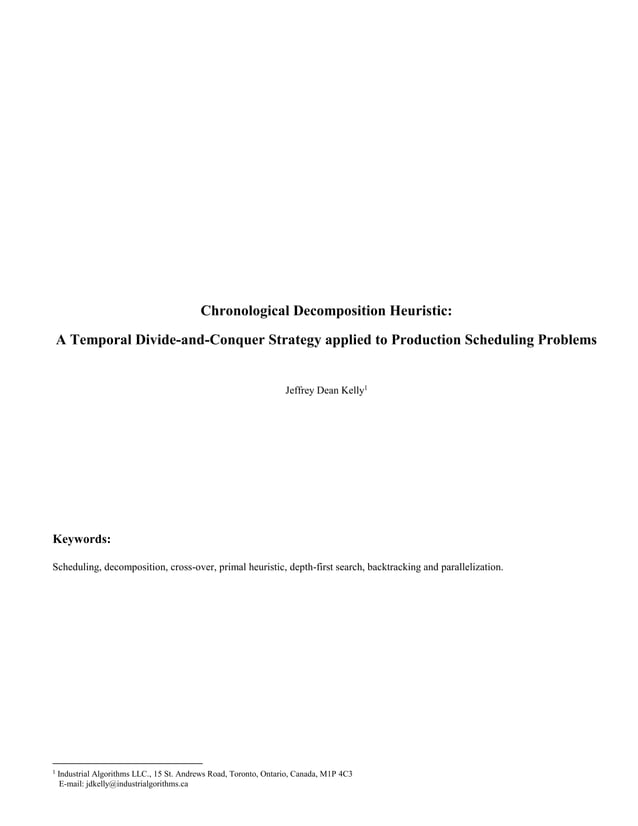 Chronological Decomposition Heuristic: A Temporal Divide-and-Conquer ...
