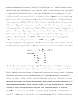 Smooth-and-Dive Accelerator: A Pre-MILP Primal Heuristic applied to Scheduling | PDF
