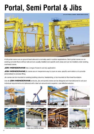 JDN Monocrane - The Leader in Cranes | PDF