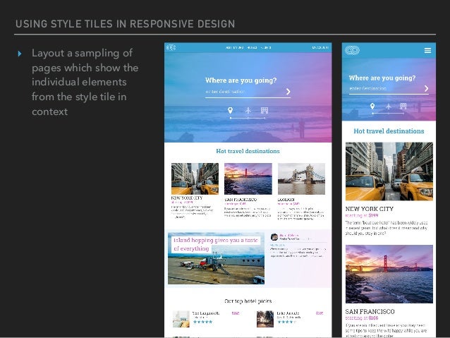 Designing with style: Using style tiles in responsive design
