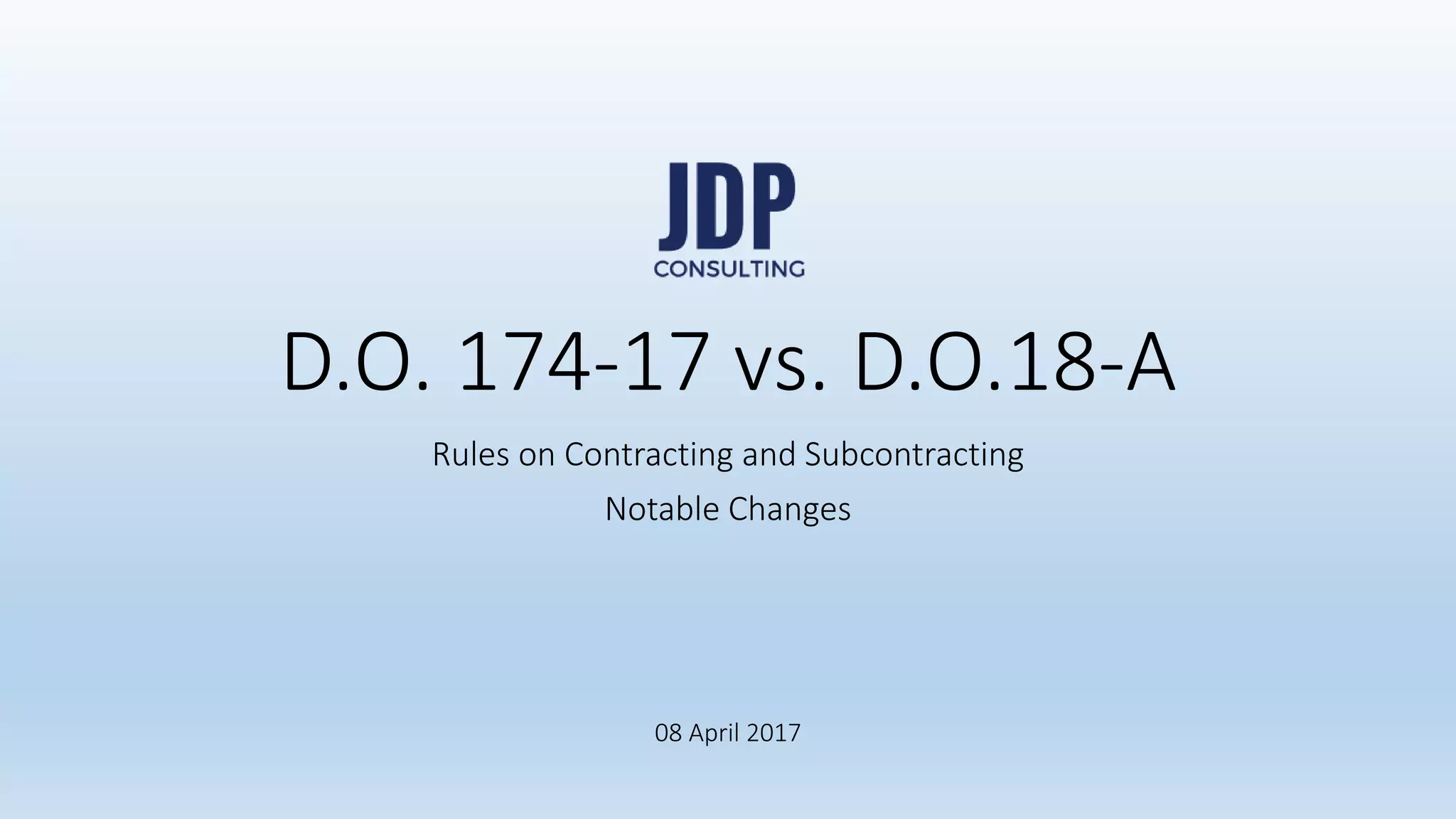 DOLE D.O. 174-17 vs. DOLE D.O. 18-A-11 | PDF