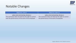 DOLE D.O. 174-17 vs. DOLE D.O. 18-A-11 | PDF
