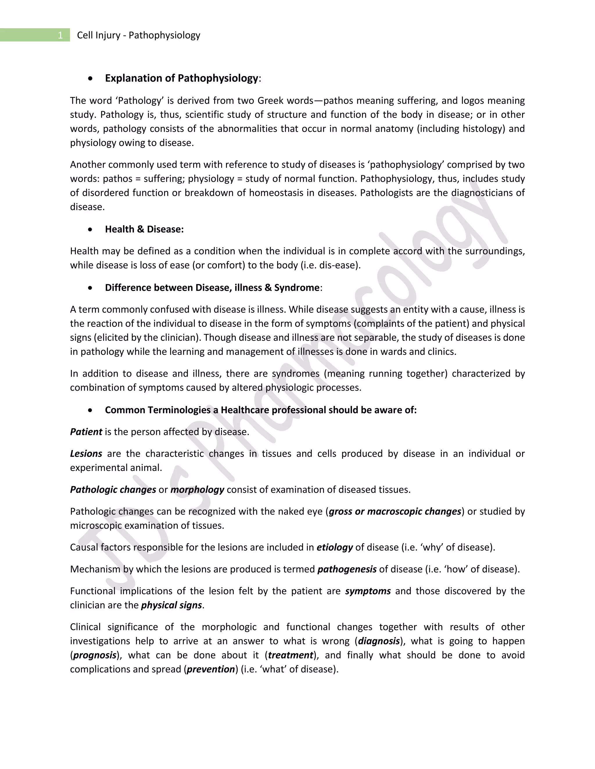 Cell injury; complete chapter | PDF