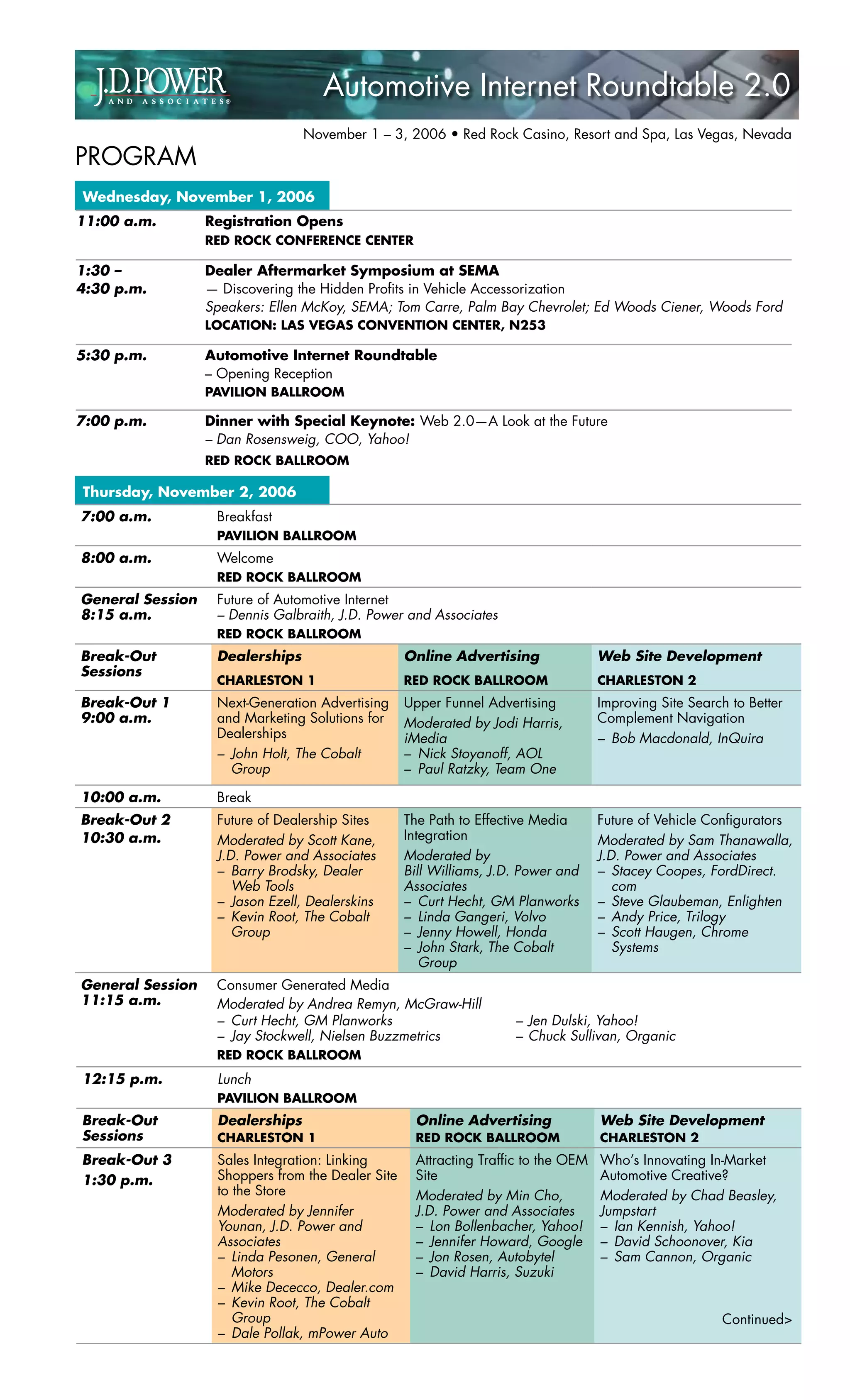 Jd Power Agenda Auto Int Rt1106 | PDF