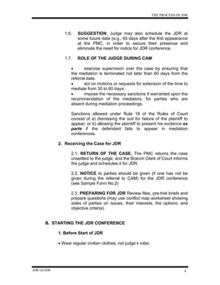 Judicial Dispute Resolution guide | PDF