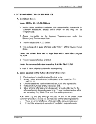 Judicial Dispute Resolution guide | PDF